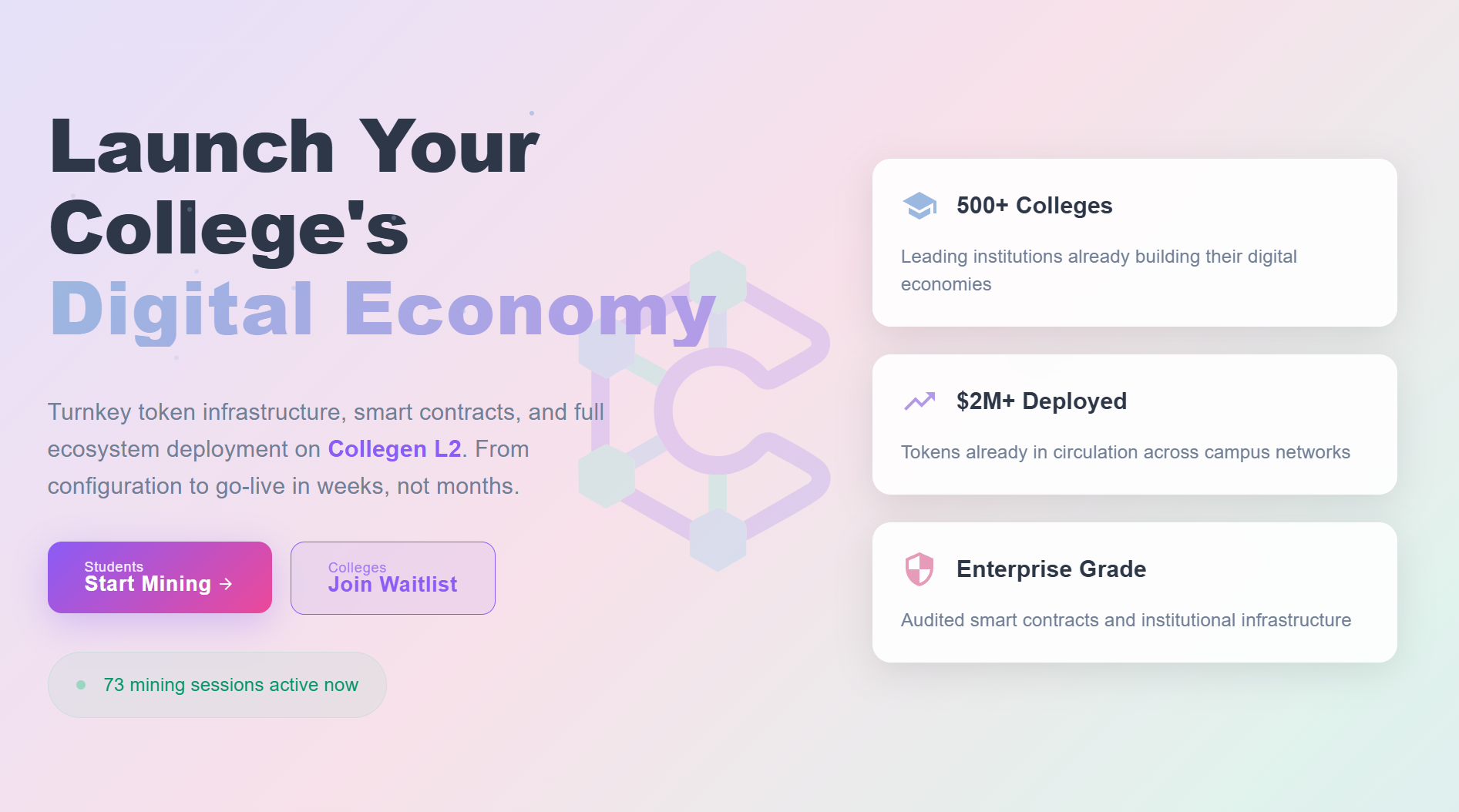 Coins For College - Digital Token Economies for Academic Institutions